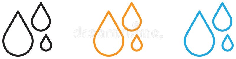 Water Drops Vector Logo Set Collection for Web App Ui Stock Vector ...