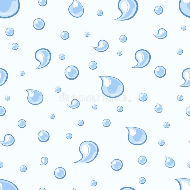 Water Drops Vector Seamless Texture Stock Vector - Illustration of ...