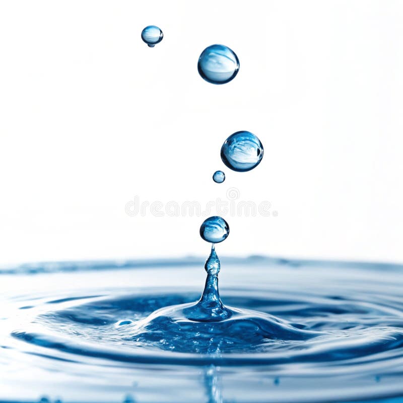 Water Drops White Background Stock Illustration - Illustration of clear ...