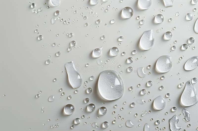 Water Drops on White Background, Minimalistic Style, High Resolution ...