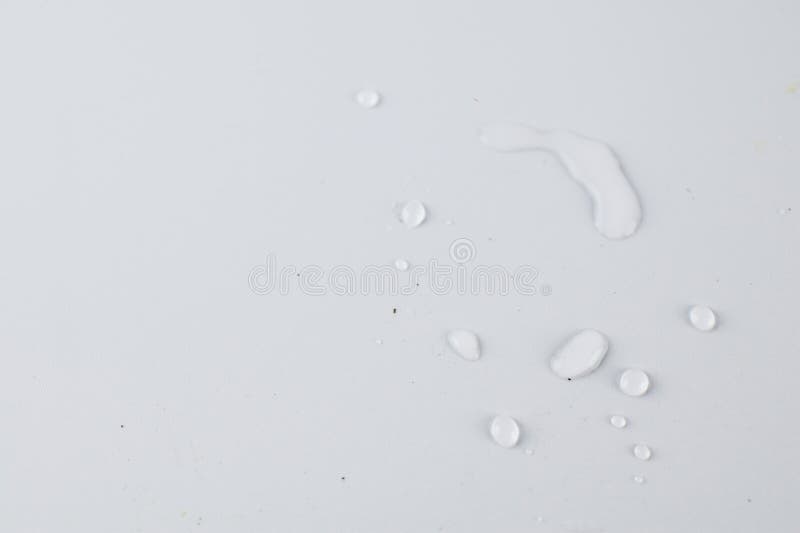Water Drops on White Background. Raindrop, Realistic Pure Water ...