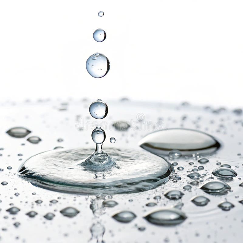 Water Drops on White Background Stock Illustration - Illustration of ...