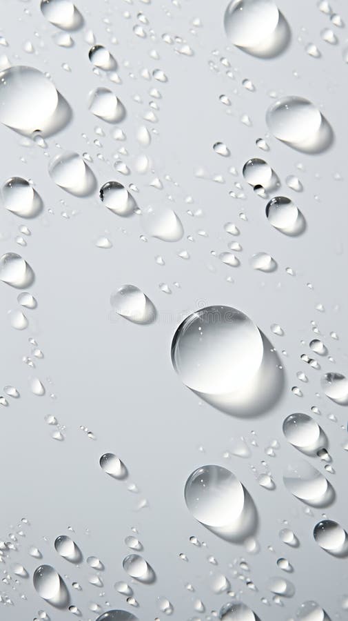 Water Drops on a White Background Stock Image - Image of water ...