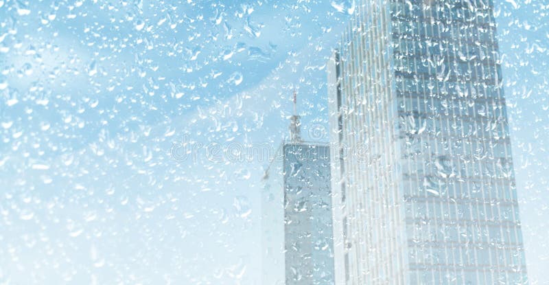 Water drops on window stock image. Image of cityscape - 268445035
