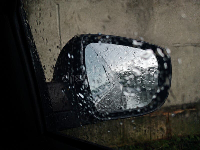 Rear View Mirror Reflecting Road and Sky Stock Photo - Image of driving ...