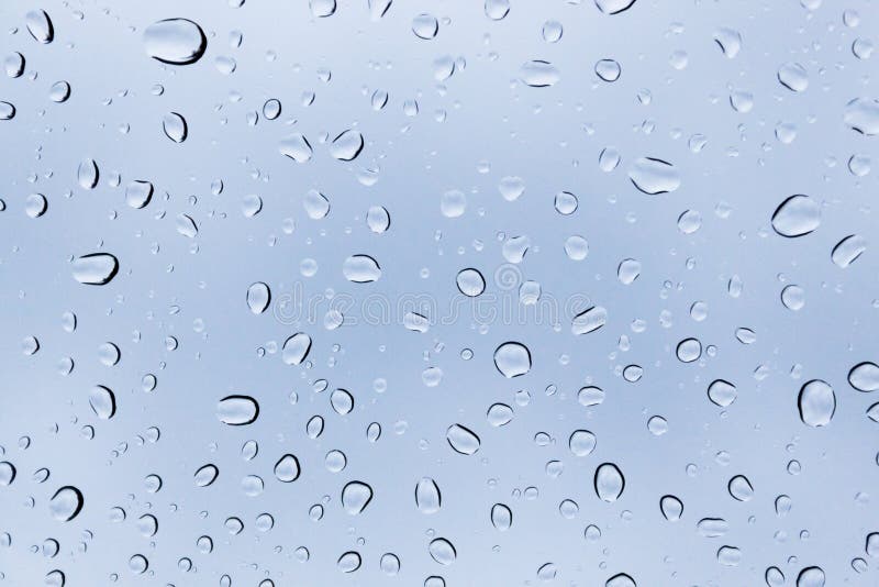 Water Drops on Window Glass, Rain or Water Drops on a Window Glass ...