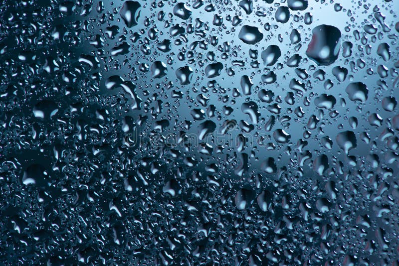 Water Drops on Window Glass Stock Image - Image of window, textured ...