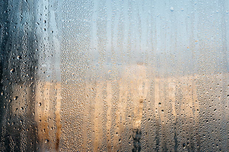 Water Drops on Window Glass, Abstract Pattern Texture Background Stock ...