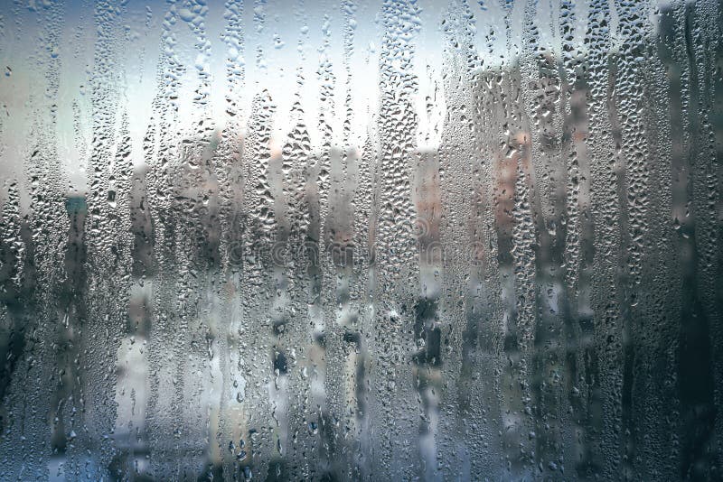 Water Drops on Window Glass, Abstract Pattern Texture Background Stock ...