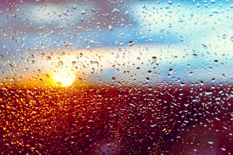 Eiffel Tower Seen through Wet Window in Rain Storm Stock Photo - Image ...
