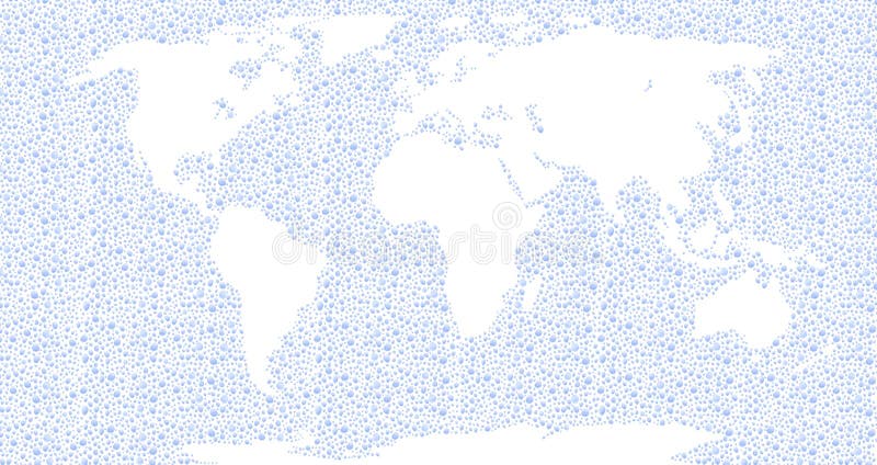 Water Drops World Map - Cdr Format Stock Vector - Illustration of drop ...