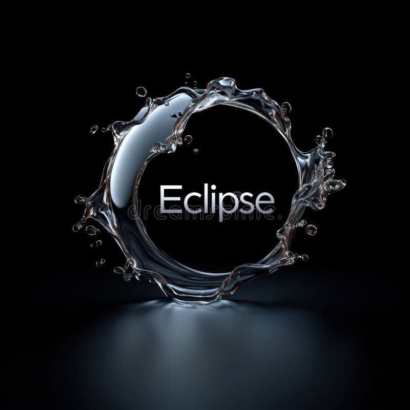 Water Eclipse Logo stock illustration. Illustration of light - 341310621