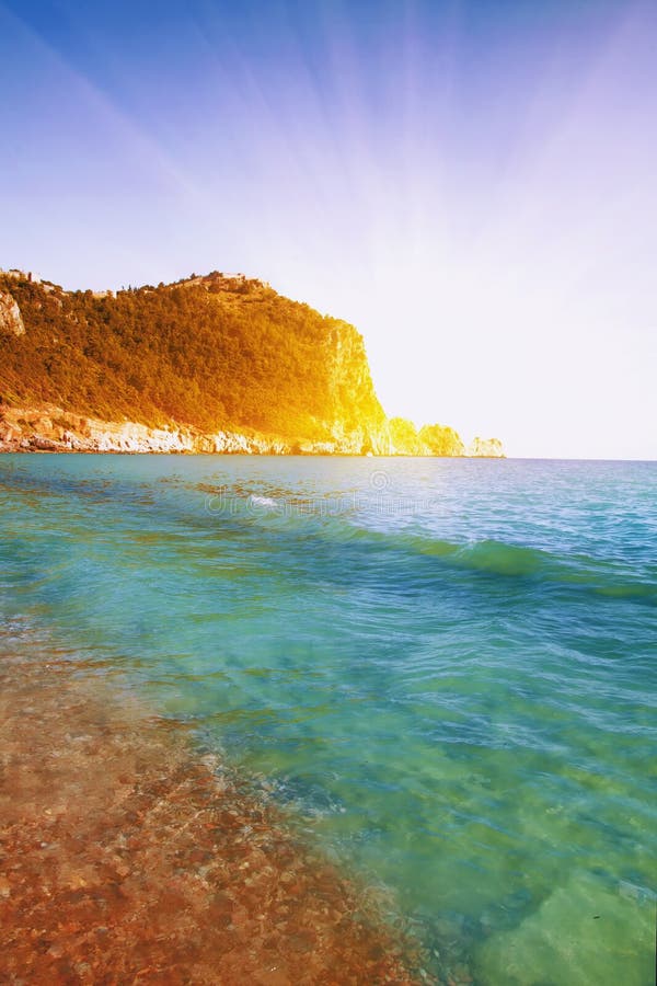 Water Edge. Texture of Azure Surface of Sea Stock Image - Image of ...