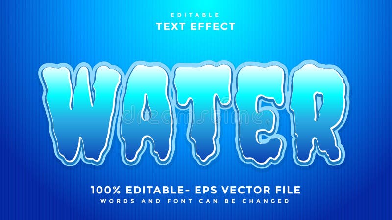 Water Font Editable Stock Illustrations – 1,129 Water Font Editable ...