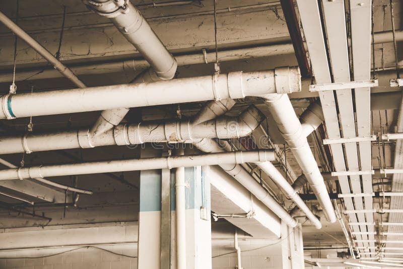 Water and Electric Wirepipe. Stock Photo - Image of industry ...