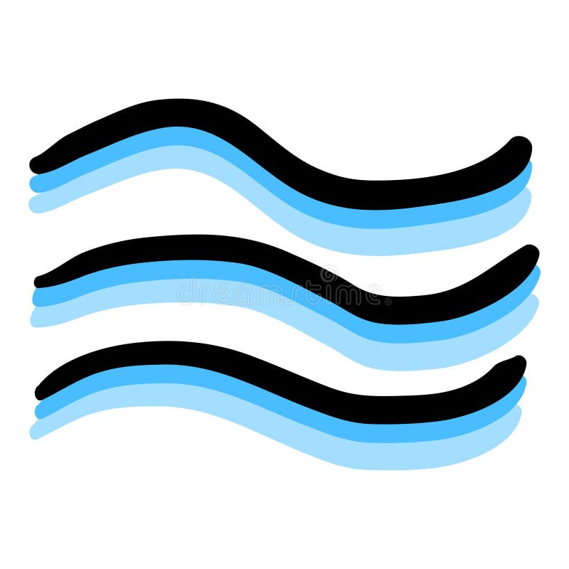 Water Element - Hand Drawn Doodle Icon Stock Vector - Illustration of ...