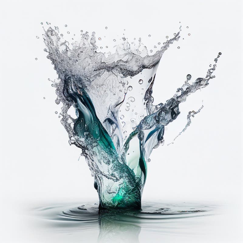 Water Element Nature, Vector Round Icon for Design Stock Illustration ...