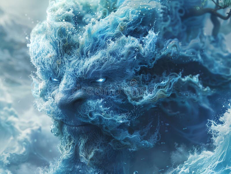 Water elemental creature stock photo. Image of marine - 316675324