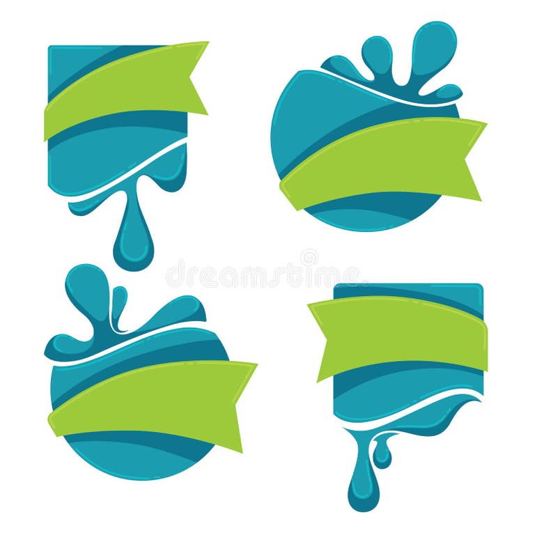 Water emblems stock vector. Illustration of icon, cool - 65123766