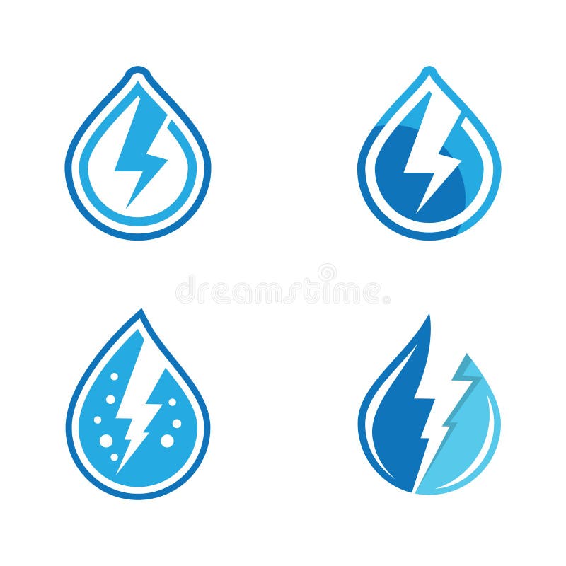Water energy element icon stock illustration. Illustration of natural ...