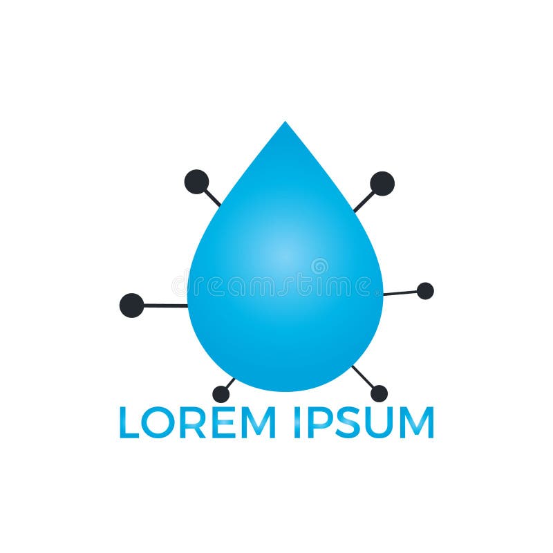 Technology Water Drop Logo Concept Design. Symbol Graphic Template ...