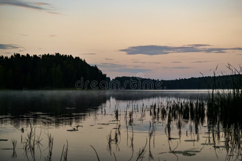 Water in the evening lake stock photo. Image of horizon - 166774778