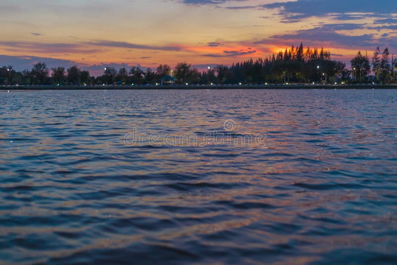 Water evening and sky. stock image. Image of contrast - 170779557