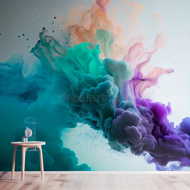 Water Explode Soft Color Disarray Abstract Wallpaper Stock Illustration ...