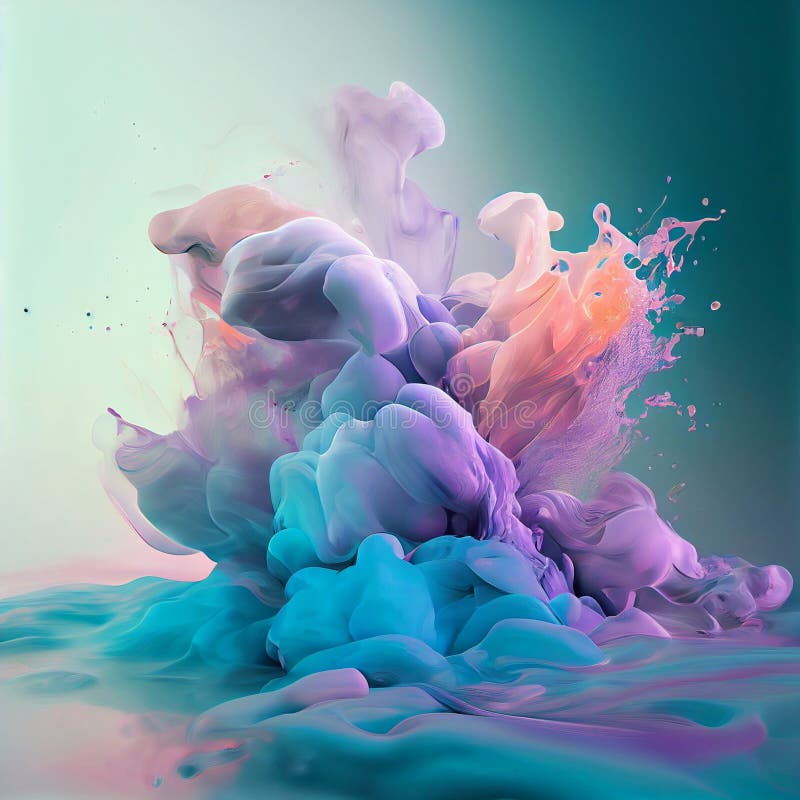 Water Explode Soft Color Disarray Abstract Wallpaper Stock Illustration ...
