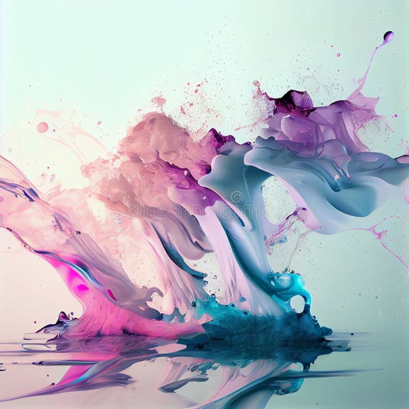 Water Explode Soft Color Disarray Abstract Wallpaper Stock Illustration ...