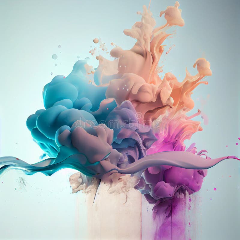 Water Explode Soft Color Disarray Abstract Wallpaper Stock Illustration ...