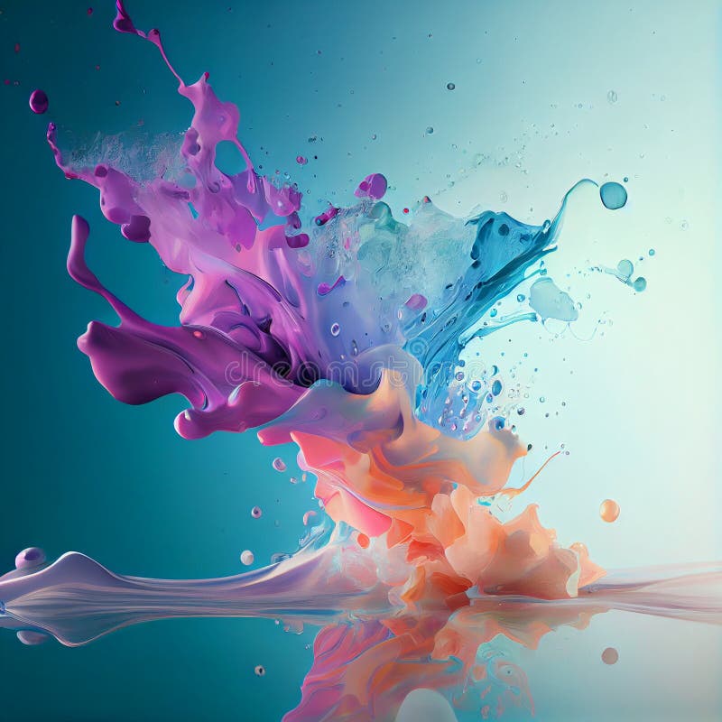 Water Explode Soft Color Disarray Abstract Wallpaper Stock Illustration ...