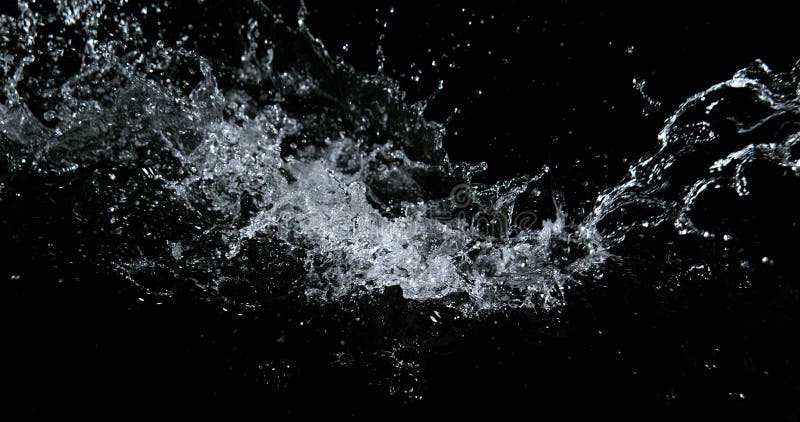 Water Exploding and Splashing Against Black Background Stock Image ...