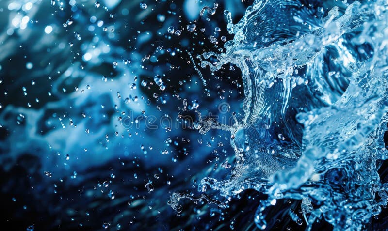 Water Explosion on Black Background Stock Photo - Image of pattern ...