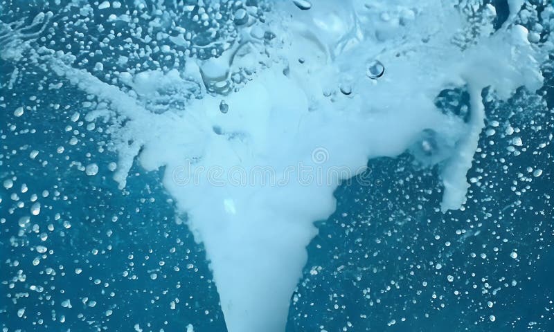 A Water Explosion Forming a Vortex, with Swirling Motion and Spinning ...