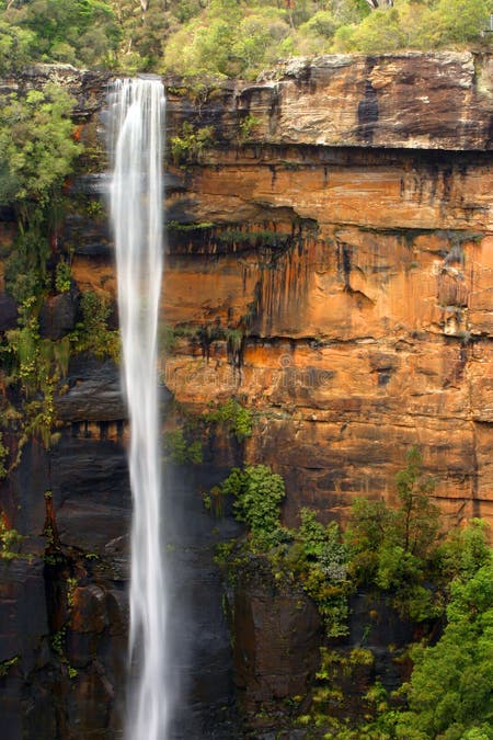 Water fall stock image. Image of face, falls, vegetation - 1645247