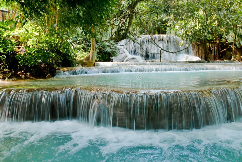 Water fall stock photo. Image of beauty, flow, green - 17950722