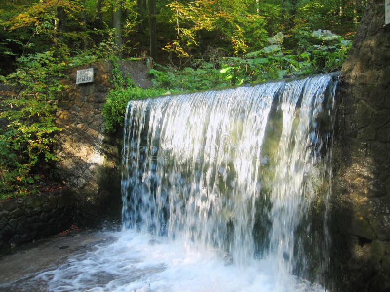 Water Fall: White Water In Flow Stock Image - Image of green, crystal ...