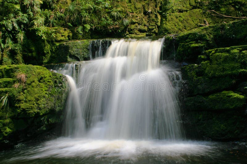 Water fall stock image. Image of moss, river, water, clean - 21045007