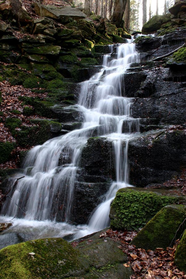 Water-fall stock image. Image of cascade, nook, swimming - 1419671