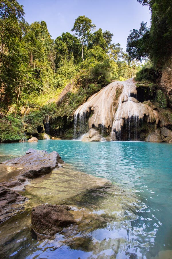 Water Fall, Kor-Luang Water Fall in Lumphun Thailand Stock Photo ...