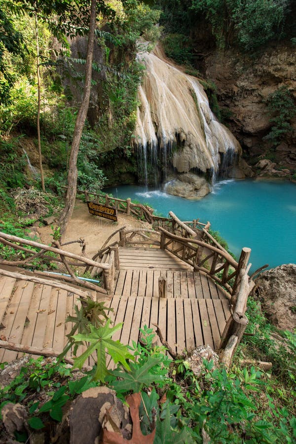 Water Fall, Kor-Luang Water Fall in Lumphun Thailand Stock Photo ...