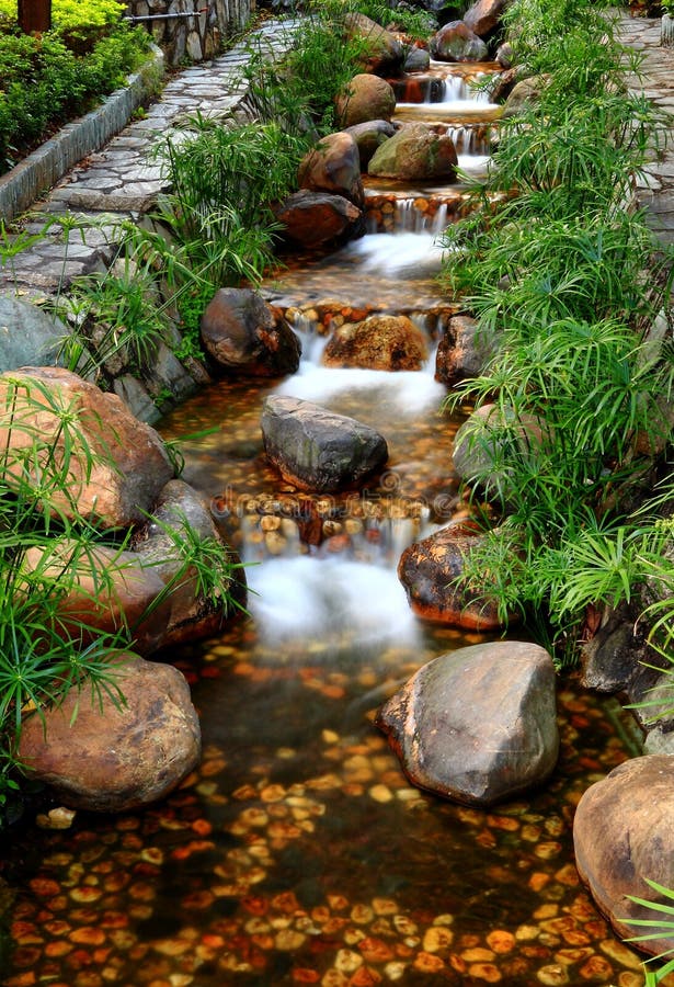 Water Fall stock image. Image of park, autumn, mist, flow - 31994041
