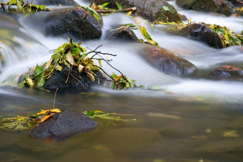Water fall of a creek stock photo. Image of relaxing - 16811968