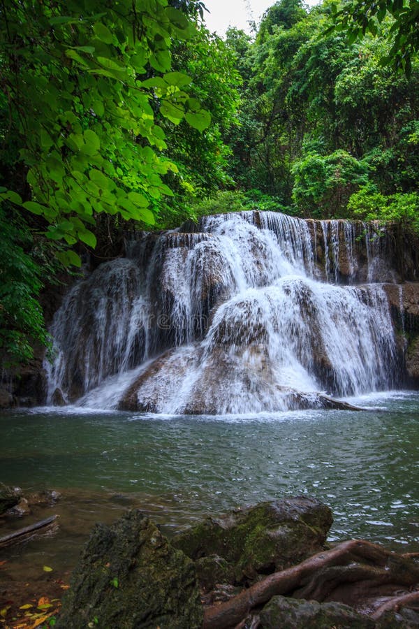 Water Fall in Deep Forest Thailand Stock Image - Image of falls ...