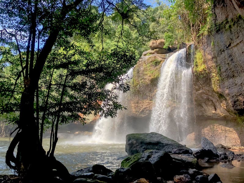 Water Fall and Forest at Thailand,nature Outdoor Stock Image - Image of ...
