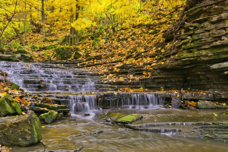 Water fall in Hamilton stock image. Image of autume, orange - 77717497