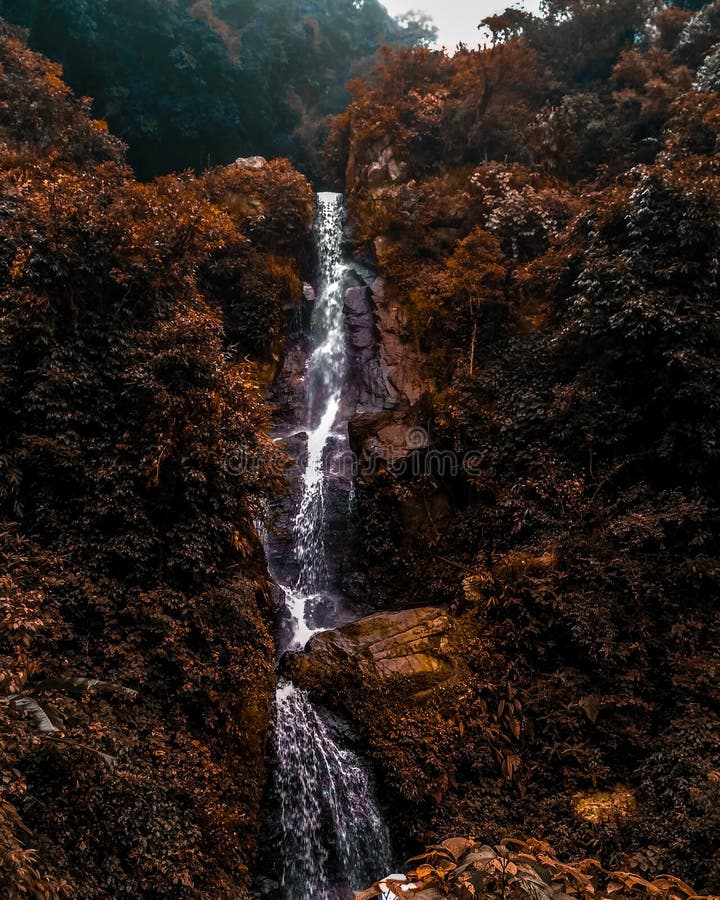 Water fall stock image. Image of nepal, fall, rajarani - 137031297