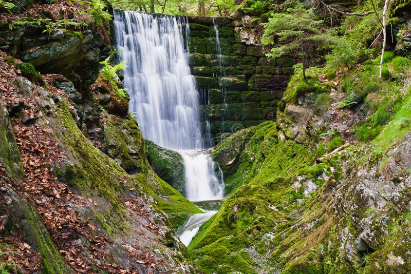 Spring water waterfall stock image. Image of green, natural - 22703841