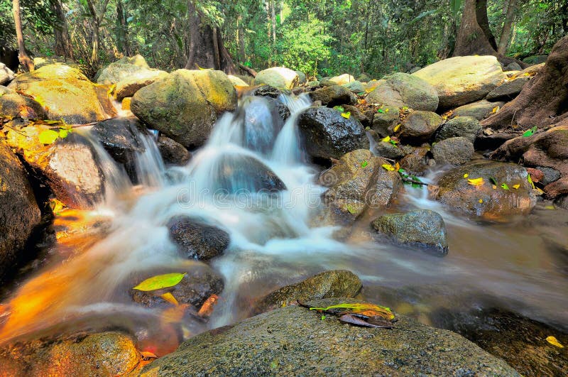 Water fall and rock stock photo. Image of beautiful, brook - 25324234